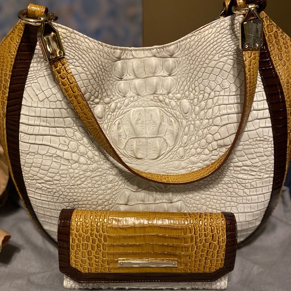 Brahmin | Bags | Brahmin Shoulder Bag And Check Book Wallet | Poshmark